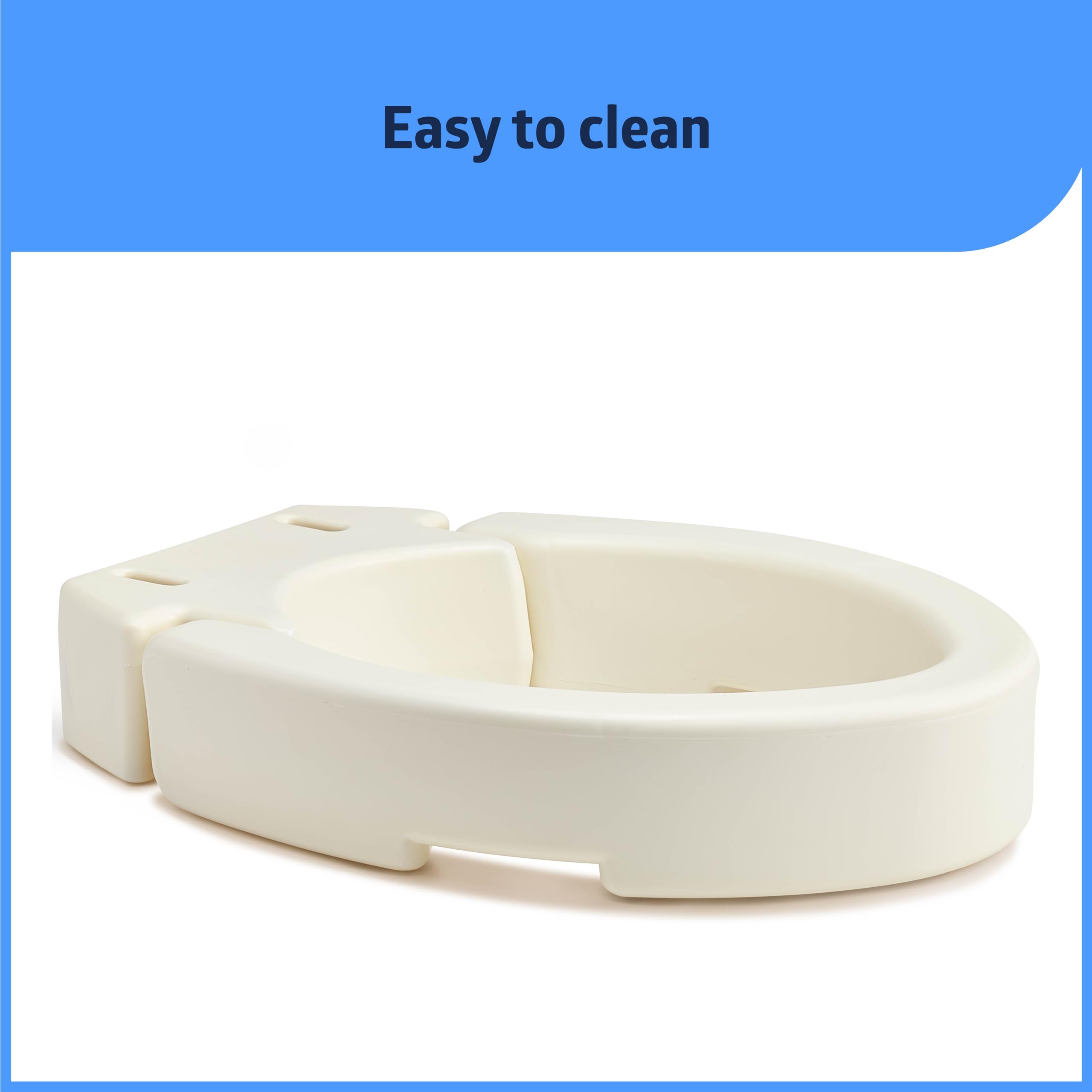Medline Elongated Hinged Toilet Seat Riser, 3.5 inch, 400 lb Weight Capacity, White - Ideal Mobility Aid for Elderly, Disabled, and Medical Patients, Enhances Bathroom Safety