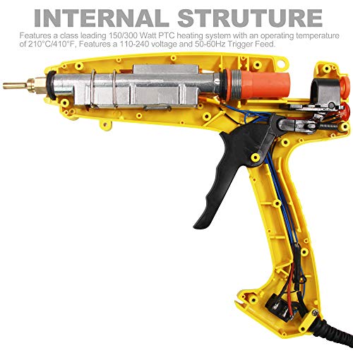 Anyyion 300W Industrialt Glue Gun β High Output Professional Adjustable Switch β Professional Grade Hot Glue Gun for Carpentry, Repairs & Remodeling