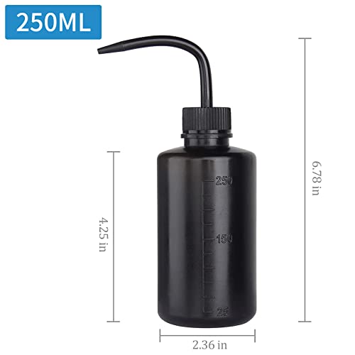 UPTATSUPPLY 3 PCS Tattoo Bottle Squeeze Wash Bottle Convenient Green Soap Supply Wash Tattoo Accessories (250ml Black)