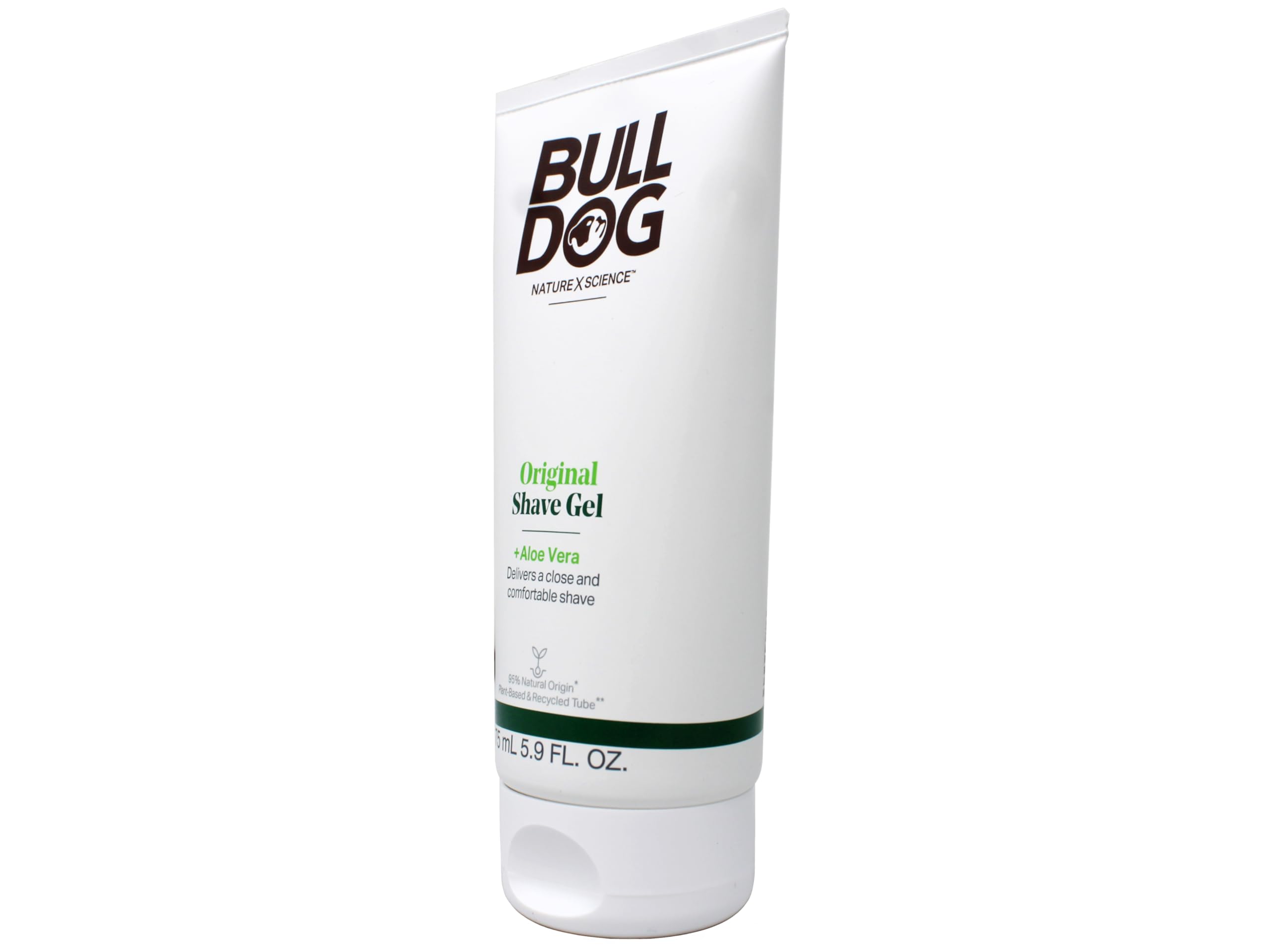 Bulldog Original Shave Gel for Men, Aloe Vera Enriched, Delivers a Close & Comfortable Shave, 95% Natural Origin, 5.9 fl oz
