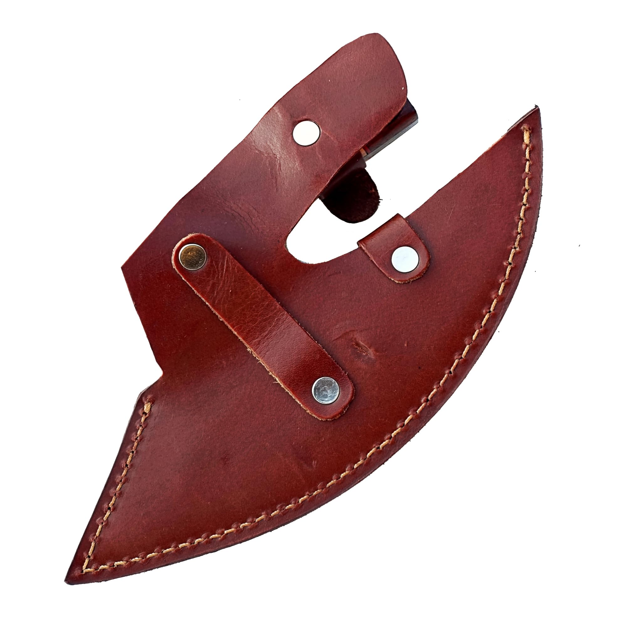 AJBLADE+ Custom Damascus Ulu Knife - Alaskan Ulu knife with Sheath - Damascus Chopping Knife - Custom Kitchen Knife; 5944