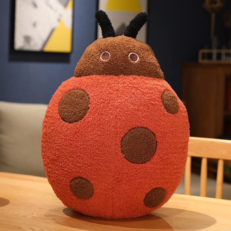 TONGSONG Cute Pillow Plush Ladybug Stuffed Animal Stuff Ladybird Plush Pillow Toys Kawaii Soft Lady Beetle Pillow Hugging Stuffed Ladybug Gift for Kids Home Decor¡