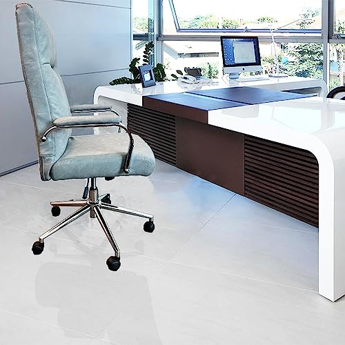 Office Chair Ergonomic Desk Chair,Swivel Computer Desk Chair with Adjustable Height and Wheels,High Back Leather Executive Chair with Lumbar Support,Grey