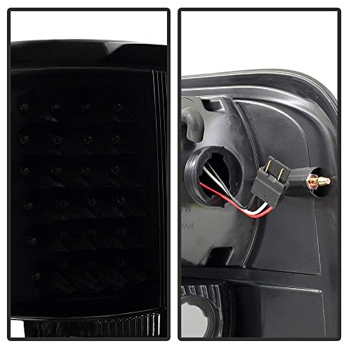 ACANII - For 2004-2008 Ford F150 Pickup Styleside Black Housing Smoked Lens LED Tail Lights Brake Lamps Pair Left+Right Cyber Black V2