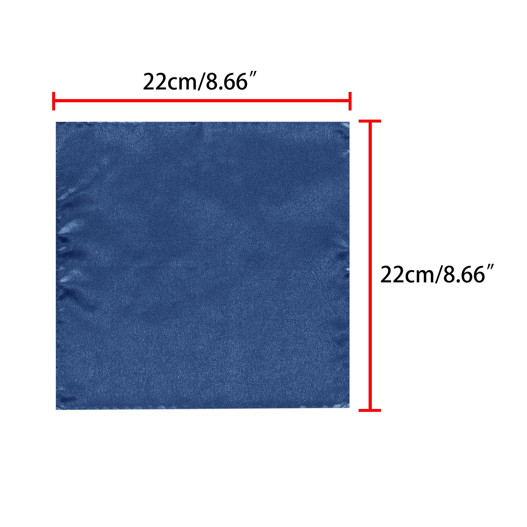 Allegra K Men's Pocket Squares Handkerchiefs Solid Color for Wedding Party One Size Navy blue