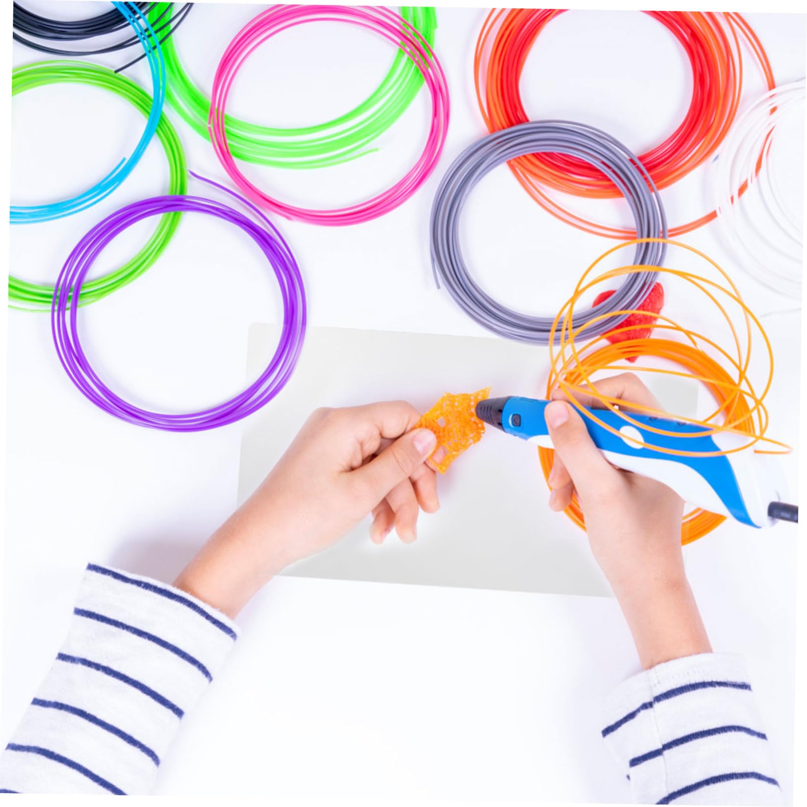 CHILDWEET 10pcs Board 3 Mat 3 Stencils 3D Doodler Pen Mat Transparent Drawing Board 3D Pen Mat 3D Printer Pen Mat Three-Dimensional Child PVC White Graffiti Pen