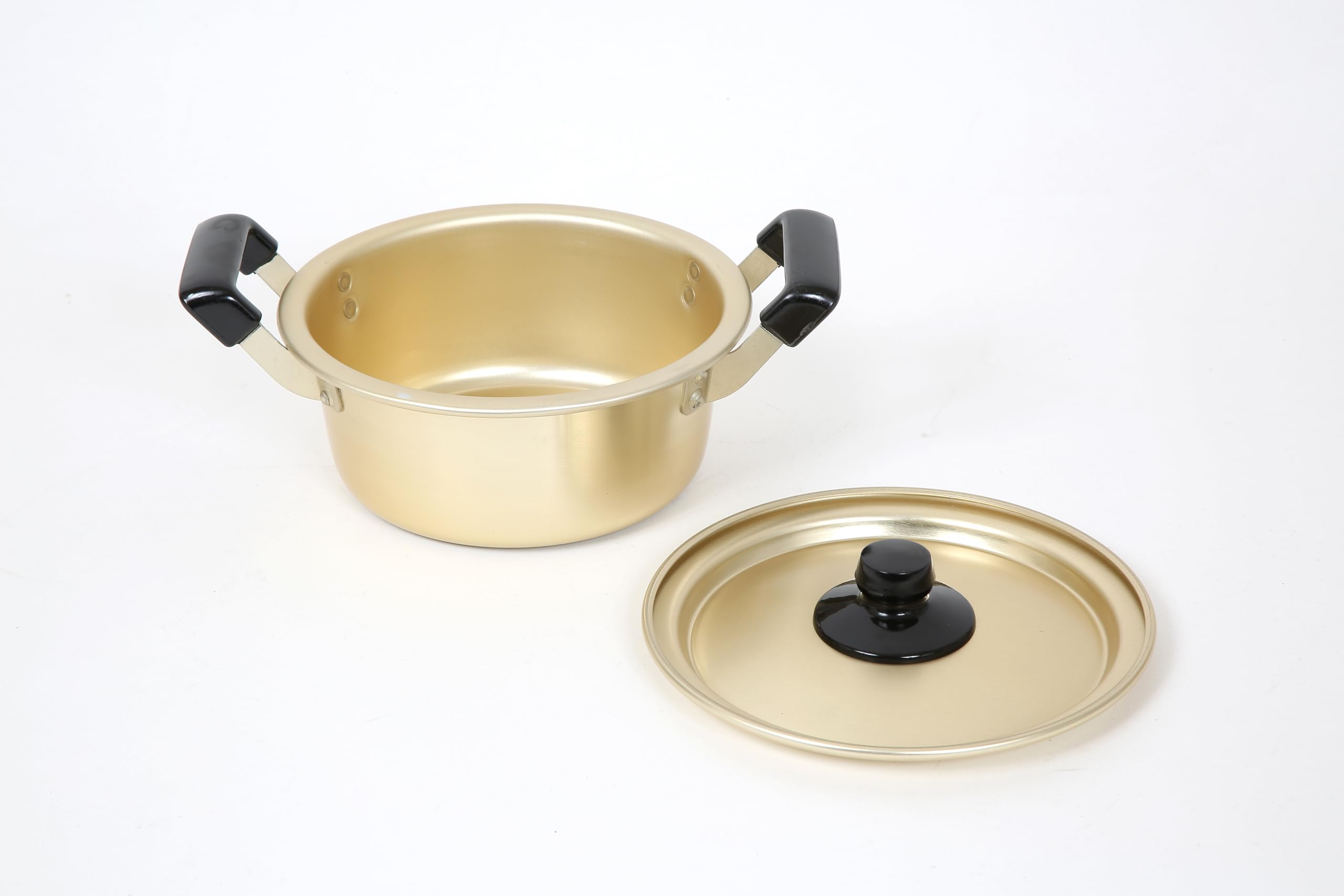 Generic CHEFLINE Ramen Pot with Stay Cool Handles, Fast Heating (16cm/6.3""), Medium, Gold, RMPOTLX16