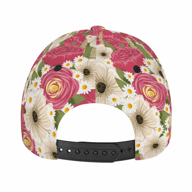 ALRBE TIN Baseball Caps Blossom Flower Sun Hats Snapback Trucker for Men Women Multicoloured