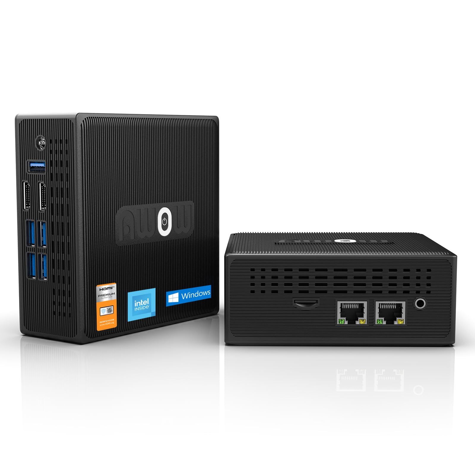 AWOW Mini PC, Intel Celeron Quad-Core J4105 8GB LPDDR4 128GB SSD Micro PC,Dual Gigabit Ethernet, 2X HDMI, 5X USB3.0, 2.4G+5G WiFi, Bluetooth BT4.2, Mini Desktop Computer