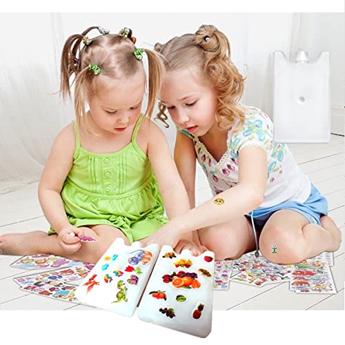 Deshitong Ice Packs with 2 DIY Art Creative Stickers for Lunch Bags, 4 Reusable Cool Packs for Lunch Bags and Box, Freezer Packs for Coolers (4 Packs and Stickers)