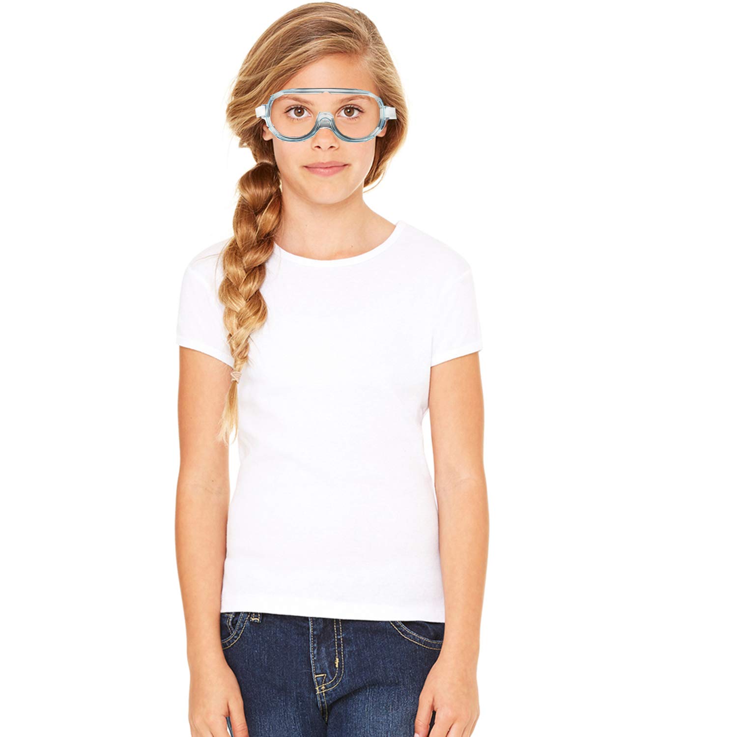 abudder 6 Pieces Kids Safety Goggles,Protective Goggles Crystal Clear Eye Safety Glasses for Boys and Girls