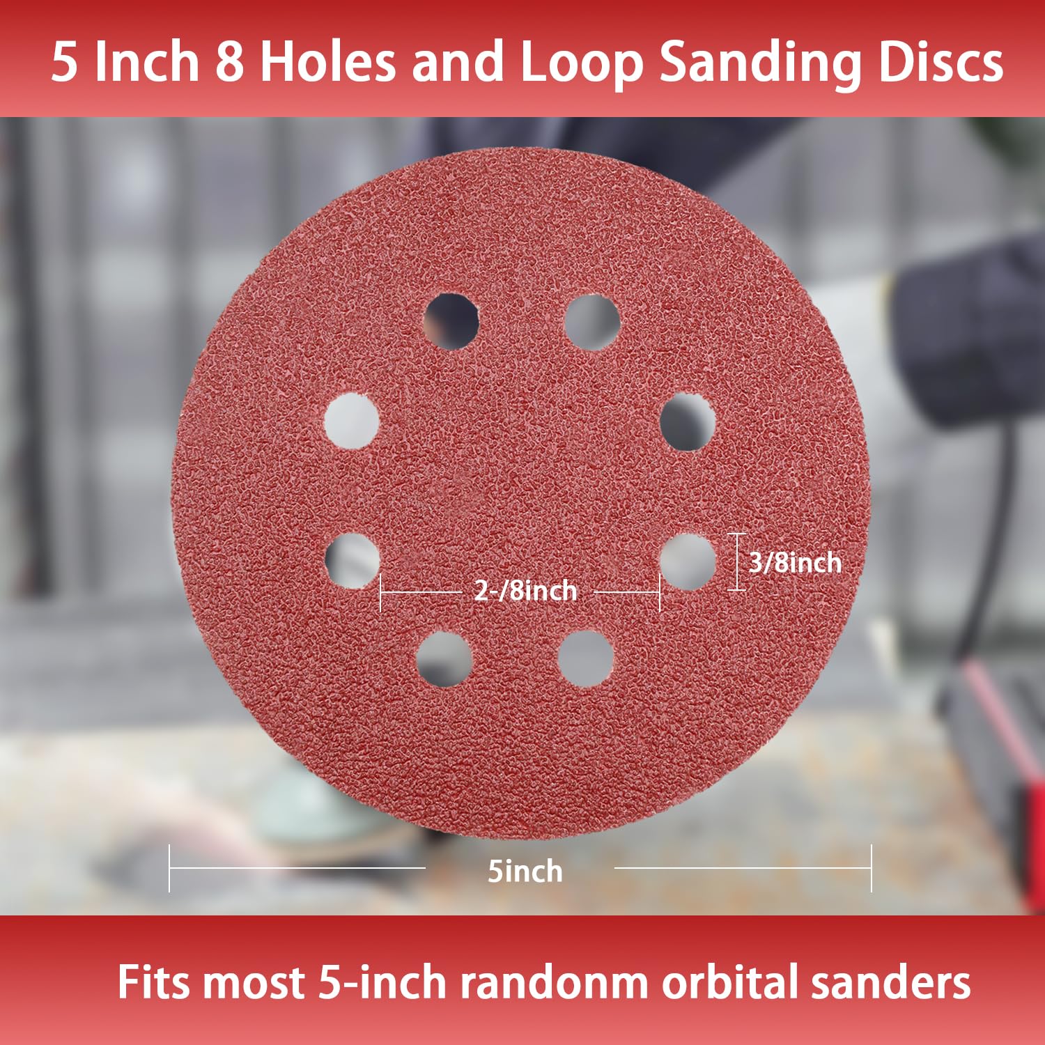 Akjwp 70PCS Sanding Discs 5 Inch 8 Holes and Loop Adhesive Sanding Discs Sandpaper for Random Orbital Sander 40/80/120/240/320/600/800 Grits…