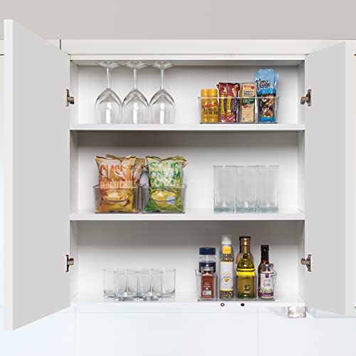 ClearSpace Plastic Pantry Organization and Storage Bins with Removable Dividers – Perfect Kitchen Organization or Kitchen Storage – Refrigerator Organizer Bins, Cabinet Organizers (4 Pack)
