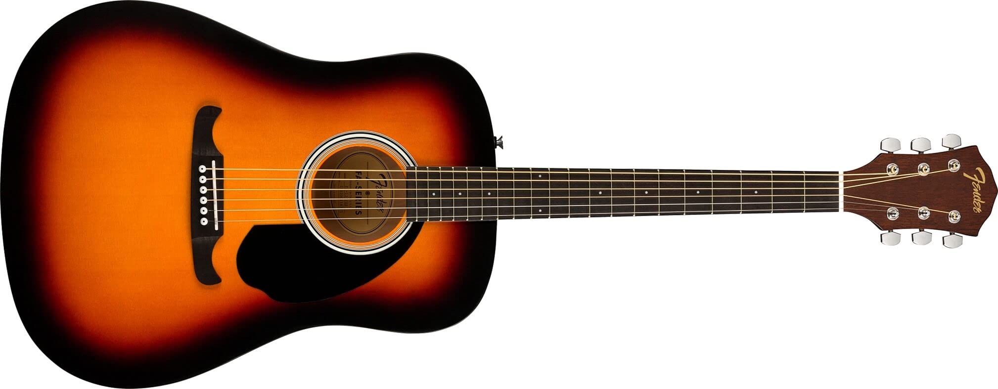 Fender DE FA-125 Dreadnought Acoustic Guitar Pack, 3-Color Sunburst, with Gig Bag and Accessories