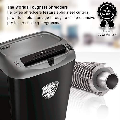 Fellowes Powershred 70S 14-Sheet Strip-Cut Paper and Credit Card Shredder with SafetyLock (4671001)