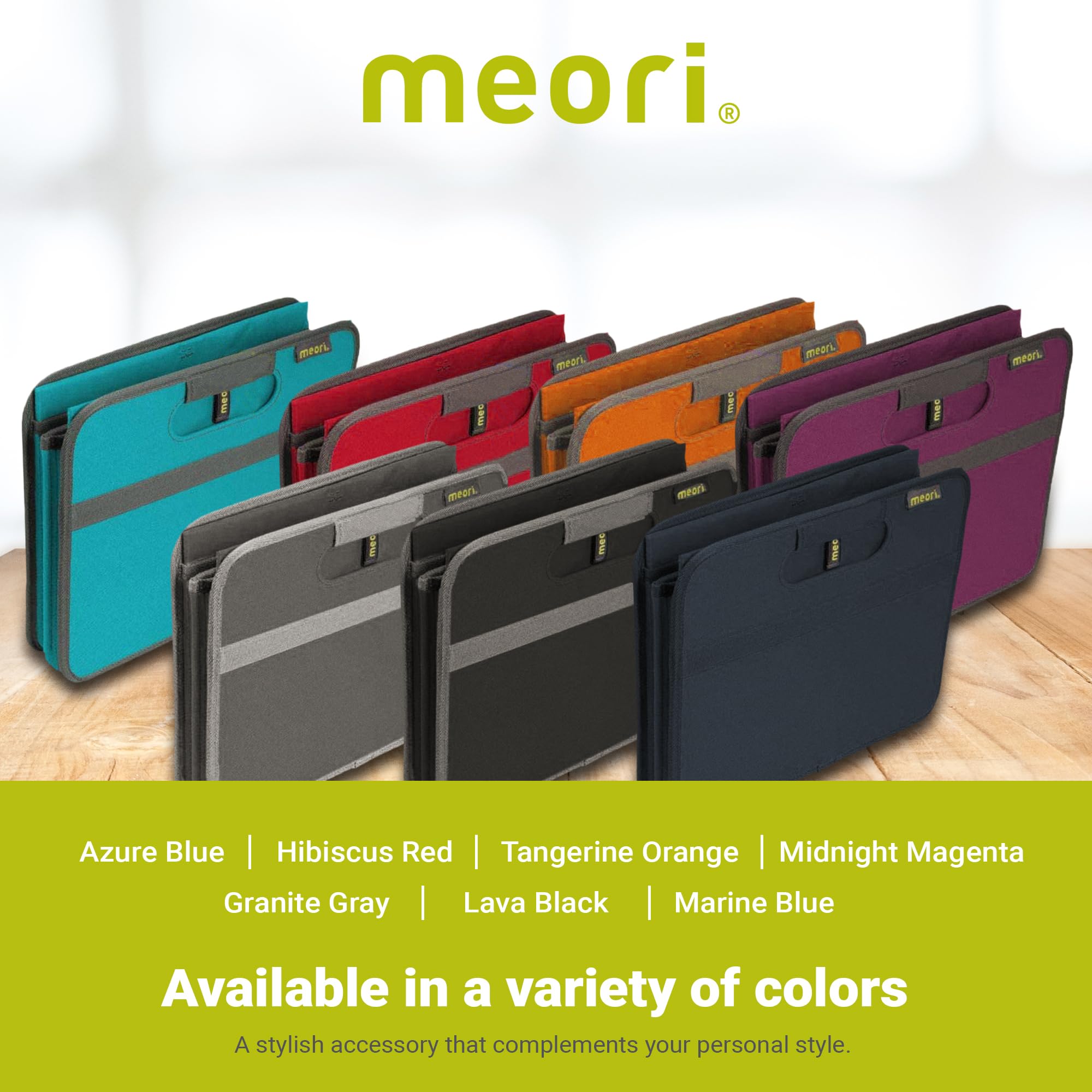 meori A100114 Foldable Classic Large, Marine Blue, Collapsible Box To Organize, Store and Carry Anything and Everything, 1-Pack
