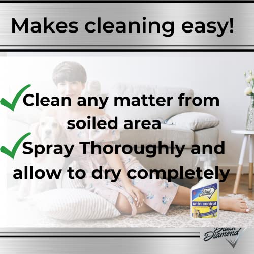 Eliminates Urine Odors – Controls Cat, Dog, Pet & Human Smells from Carpet, Furniture, Mattresses, Grout and Pet Bedding & Concrete. Biodegradable Enzymes 32 Oz. Spray