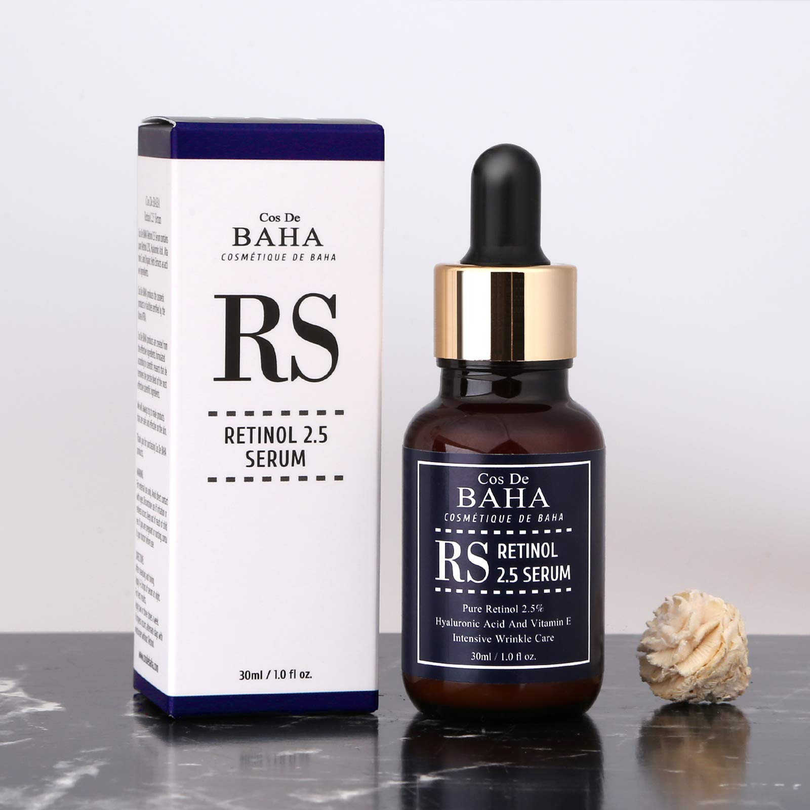 Retinol 2.5% Solution Facial Serum with Vitamin E - Facial Crepe Erase, Age Spot Remover, High Strength Solution for Face without a Prescription, 1 Fl Oz (30ml)
