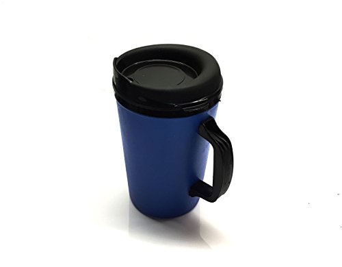 GAMA Electronics 2 ThermoServ Foam Insulated Coffee Mugs 34 oz (1) Blue & (1) Red