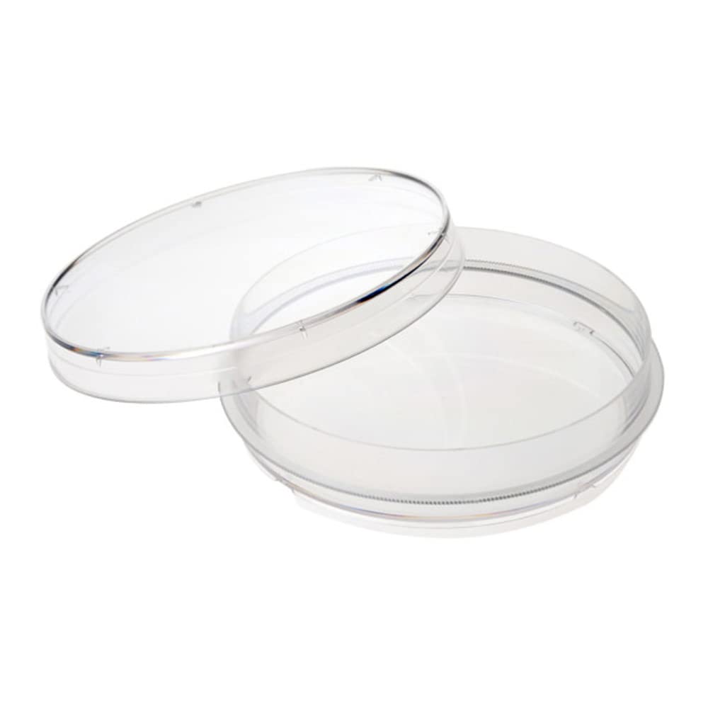 Celltreat 229620 Tissue Culture Treated Dish with Grip Ring, Sterile, 15-16mL Working Volume, 100mm D x 20mm H (Case of 300)