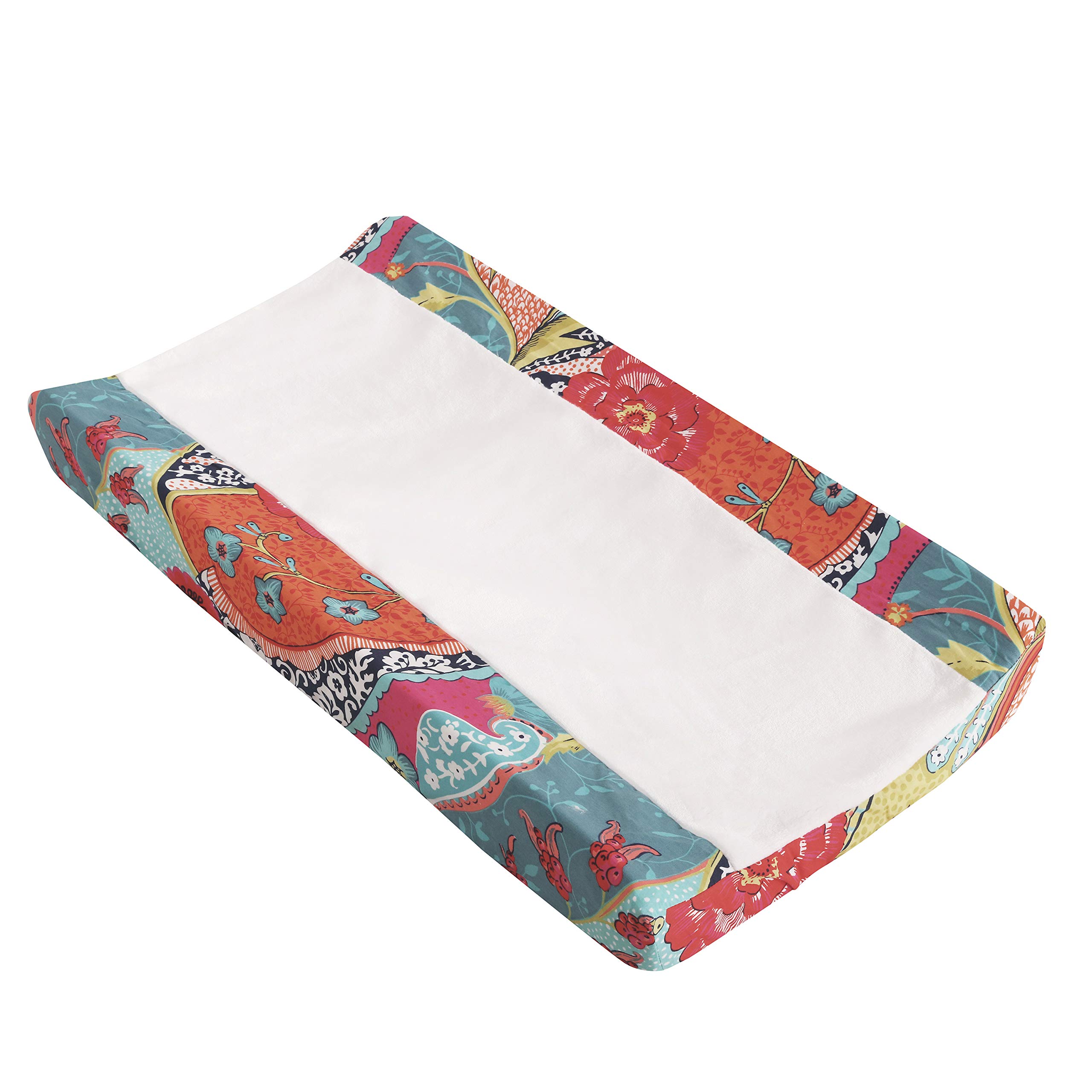Levtex Baby - Camille Changing Pad Cover - Tossed Owls and Trees Multicolor - Nursery Accessories - Fits Most Standard Changing Pads