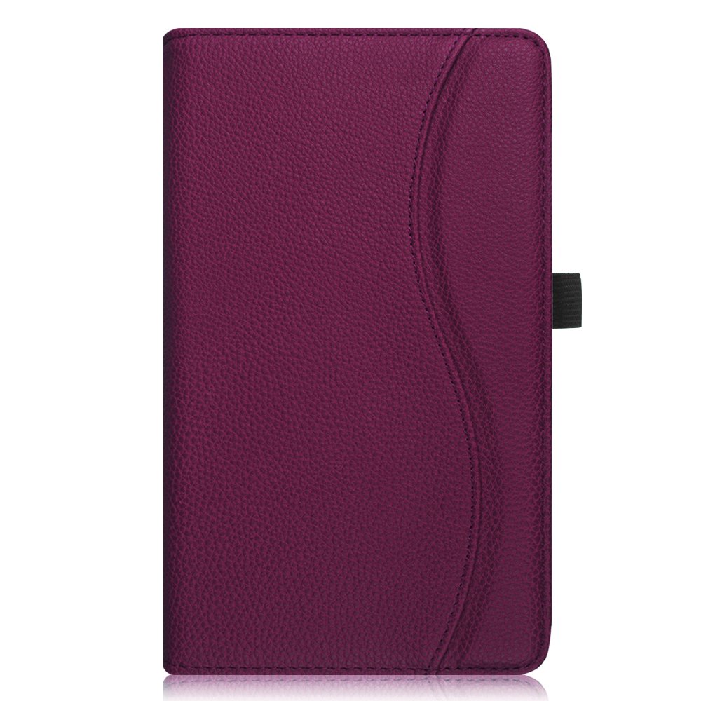 Fintie Case for Samsung Galaxy Tab E 8.0, [Corner Protection] Multi-Angle Viewing Stand Cover with Pocket for Galaxy Tab E 32GB SM-T378 / Tab E 8.0-Inch SM-T375 / SM-T377 Tablet, Purple