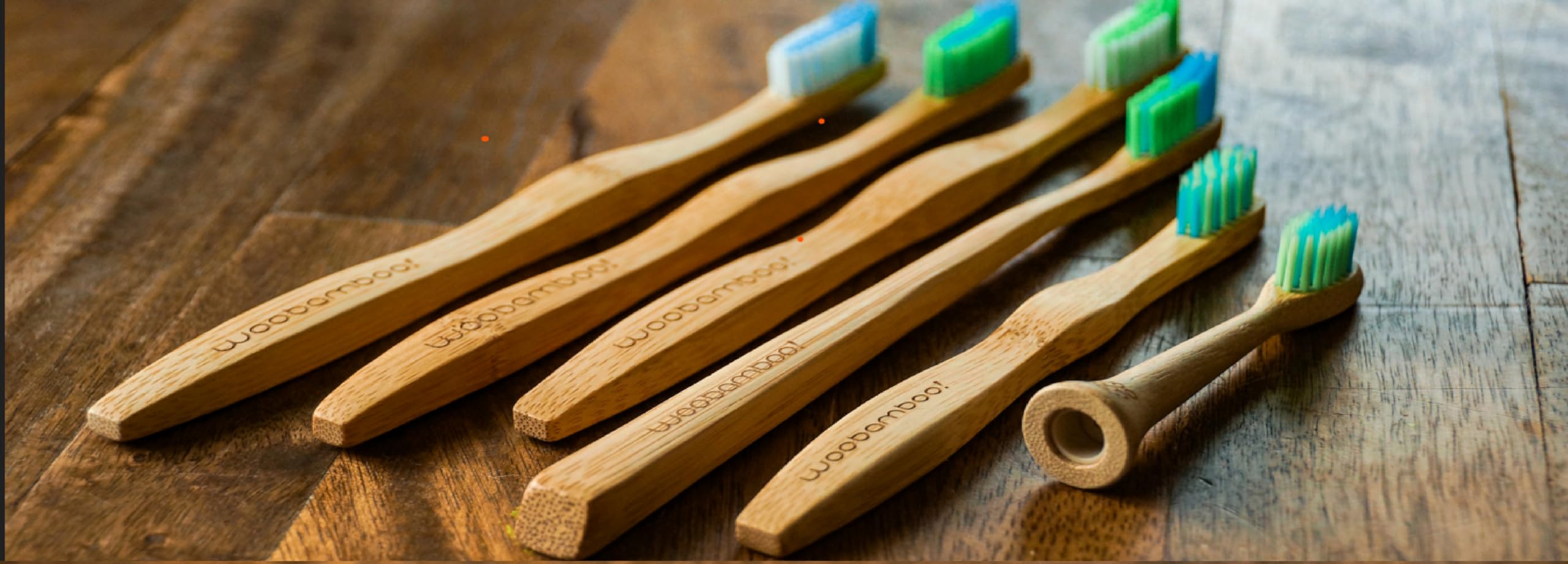 Woobamboo! Bamboo Toothbrush - Adult - Super Soft, BPA Free Nylon Bristles, Eco-Friendly, Plastic Negative, Biodegradable, Compostable, Vegan (Pack of 4)