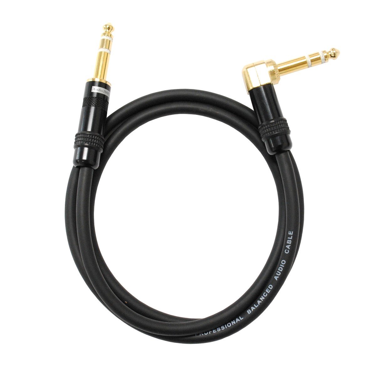 Audio2000's C26003 3 Ft 1/4" TRS Right Angle to 1/4" TRS Cable