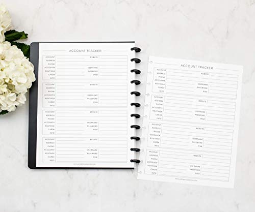 BetterNote Finance Plan Refill for Discbound Notebooks, Bill, Account, Expense, Budget, Fits Levenger Circa, The Happy Planner, Arc Systems, TUL, Talia, 1 Year Supply (11-Disc, 8.5"x11")