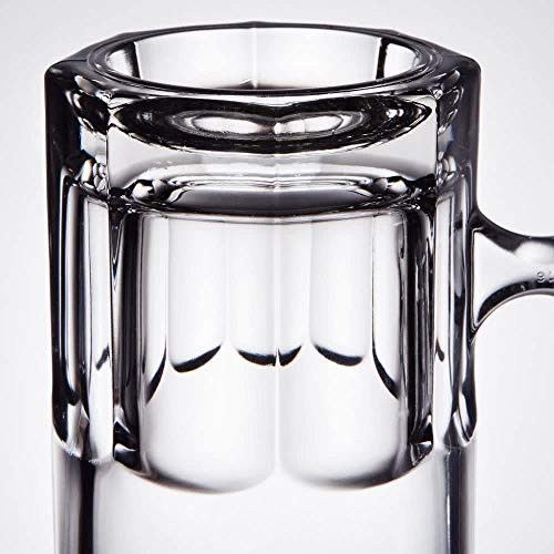 Serami Hikari Design 1L (34oz) German Style Extra Large Super Glass Beer Steins, Set of 2