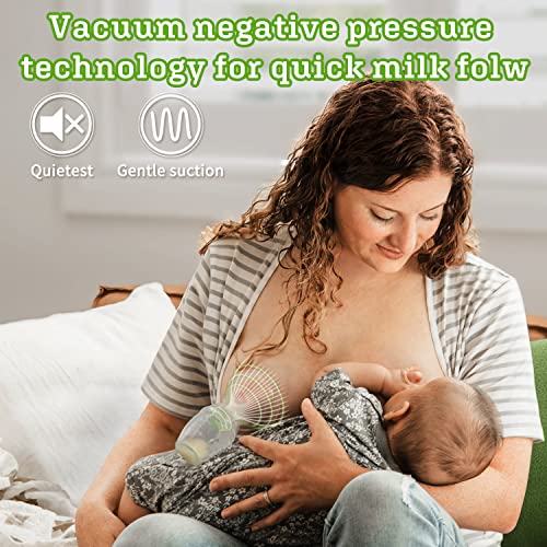 haakaa Manual Breast Pump 4oz/100ml and Ladybug Milk Collector 2.5oz/75ml Combo for Breastfeeding, Made of Food Grade Silicone