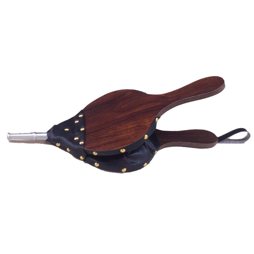 Bellows,Fireplace Bellows,Bellows for Wood Stove,Wooden Bellows for Fire Pit with Hanging Strap,Fireplace Bellows Indoor,Fireplace Tool Accessories,for Fire Pit Outdoor Camping BBQ Grill(Brown)