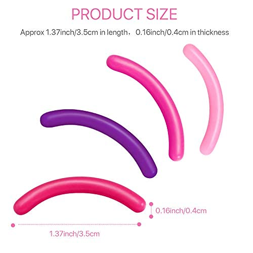 80 Pieces Eyelash Curler Refills Pads Soft Curler Replacement Refills Pads for Universal Eyelash Curler (Rose Red, Purple, Pink and Dark Rose Red)