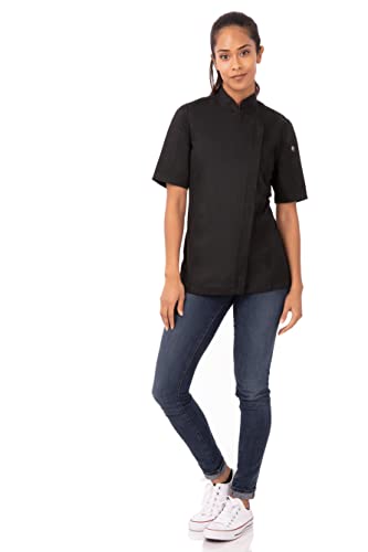 Chef Works Women's Springfield Chef Coat, Black, Small