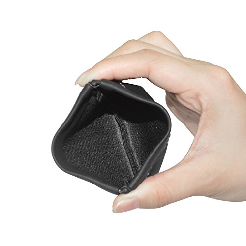 Geekria Soft Elastic Earbuds Pouch Case/Headphone Carrying Bag/Universal Headphone Protection Pouch/Pocket Earphone Case/Coin Purse Change Holder/Portable Travel Bag (Black)