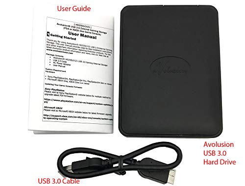 Avolusion 3TB USB 3.0 Portable External Gaming Hard Drive (Designed for Xbox One, Pre-Formatted) - 2 Year Warranty