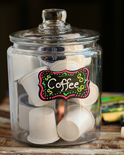 ONUPGO Chalkboard Labels - 150 Premium Reusable Chalkboard Stickers with 2 Chalk Marker to Decorate Your Pantry Storage & Office, Chalk Label Stickers for Spice Jars, Mason Jars, Spray Bottles