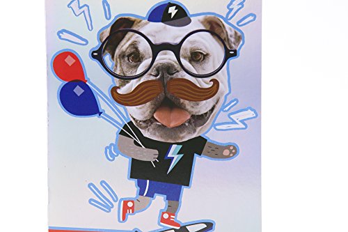 Hallmark Birthday Card for Kids with Mustache Stickers (No Disguising Your Awesomeness)