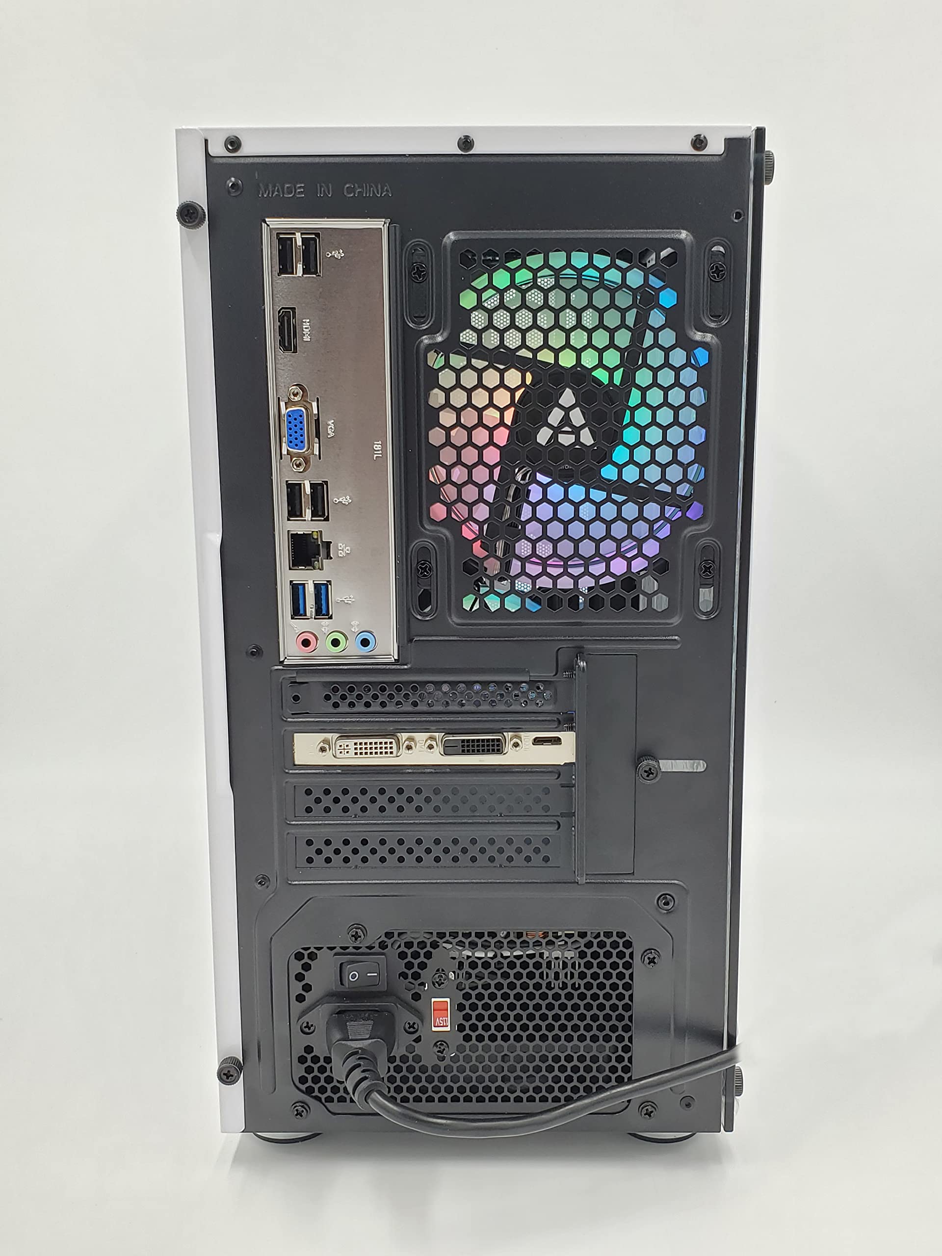 AXIOM GAMING PC, Desktop Computer, Mid Tower, Intel i5, 8 gb Memory, 512 gb SSD, GTX 650, Wi-Fi, Windows 10 (White)
