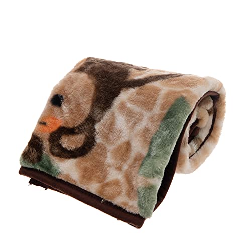 Fleece Plush Soft Throw Blanket - Lightweight Crib Blanket for Baby Bed Lounger - Fuzzy Warm Cozy Toddler Blanket for Daycare Preschool Naptime, 43" X 30" (Playing Monkey)