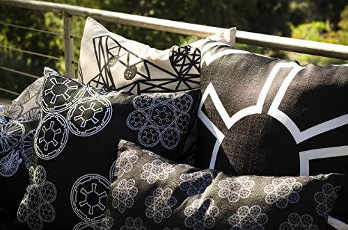 Seven20 SW10689 Star Wars Empire Square Pillow, 1 Count (Pack of 1), Black