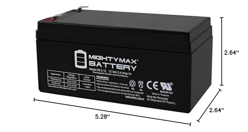Mighty Max Battery 12V 3AH SLA Replacement Battery for Kung Long WP3-12R Brand Product