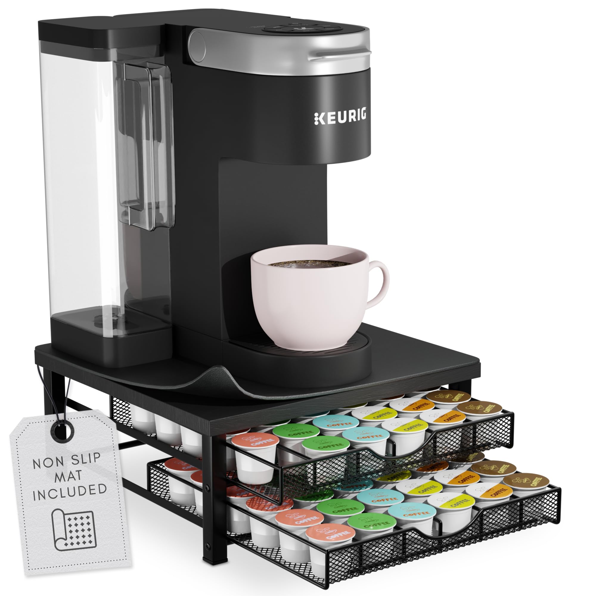 K Cup Holder - Coffee Bar Organizer for Countertop - K Cup Drawer Organizer - Coffee Station Accessories - Keurig Coffee Pod Holders for Counter Small Space - Kpod Kcup Storage - Coffee Pods Holder