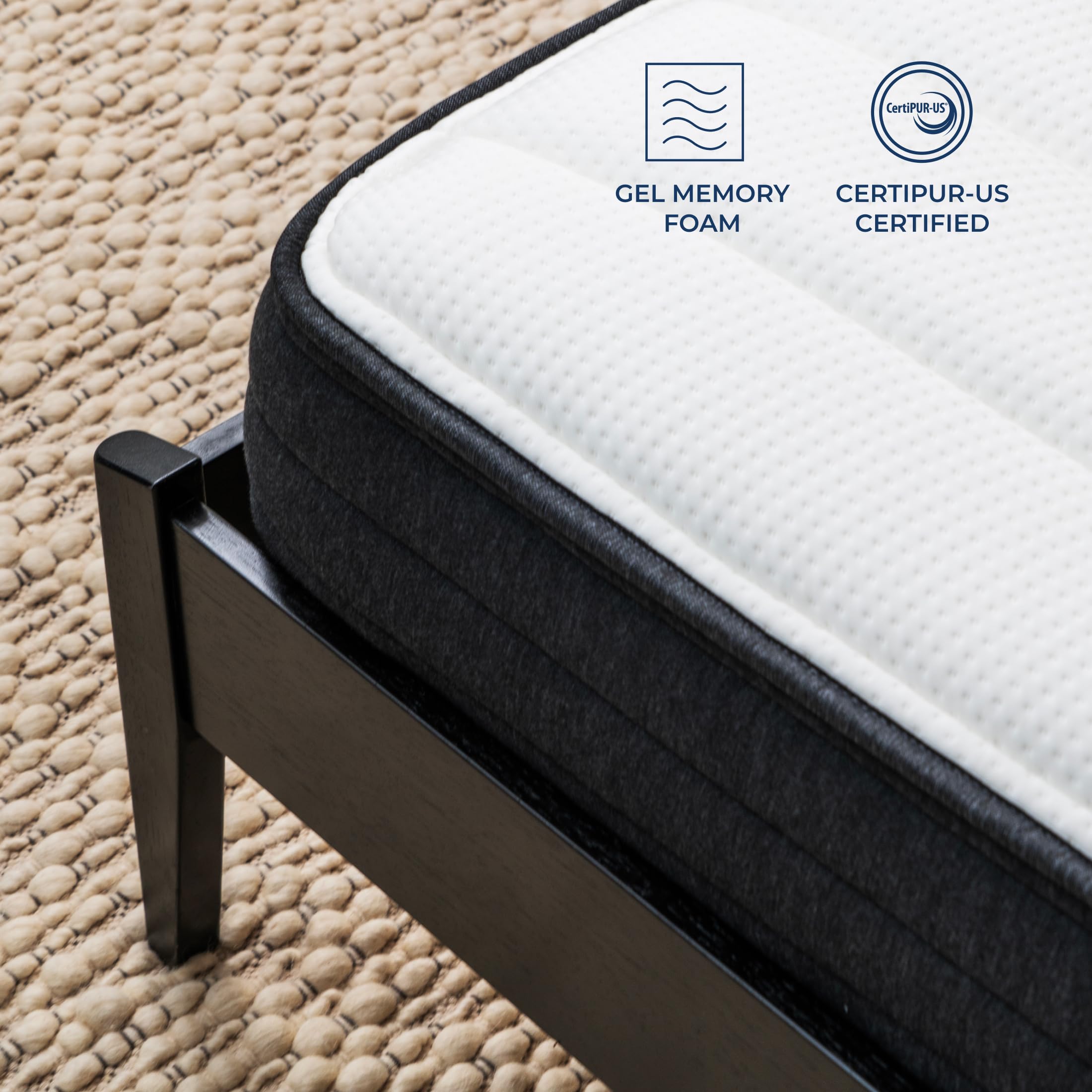 Brooklyn Bedding Select 8" Gel Memory Foam Hybrid Mattress, Twin