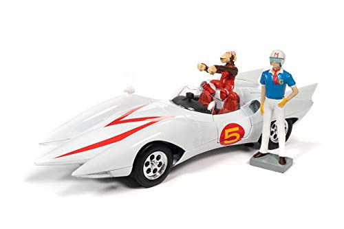 Auto World Speed Racer Mach 5 with Chim Chim and Speed Racer Figures. , Speed Racer AWSS124-1/18 Scale Diecast Model Toy Car