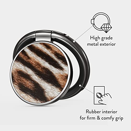 BURGA Stylish Metal Cell Phone Ring Stand Holder, Finger Grip Kickstand 360 Degree Rotation, Wildcat Savage Wild Tiger Cheetha, Universal Compatible with iPhone iPad Samsung Galaxy Huawei Google Pixel