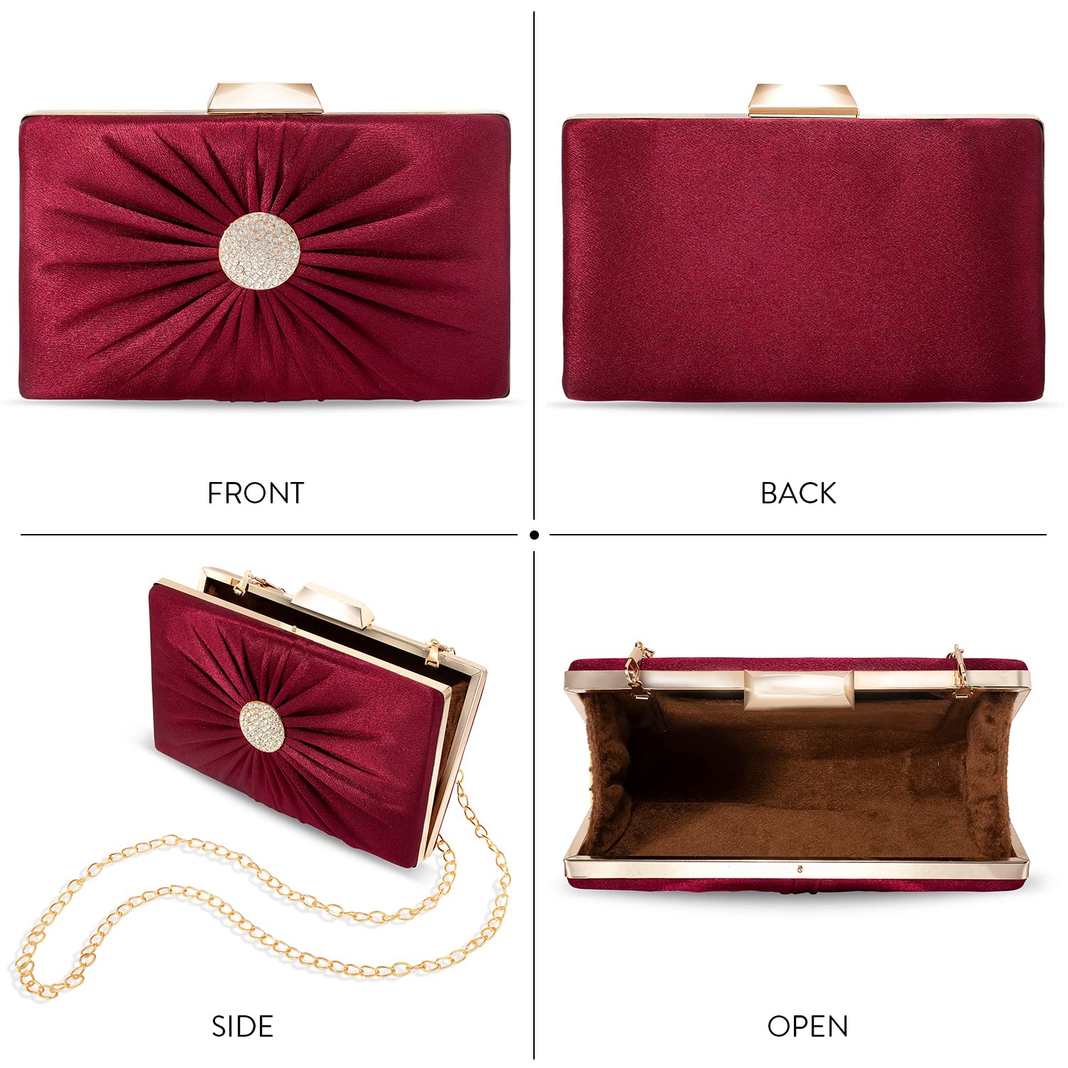 Aheli Indian Clutch Purses Gift for Women Occasion Handmade Evening Handbags Party Bridal Clutch