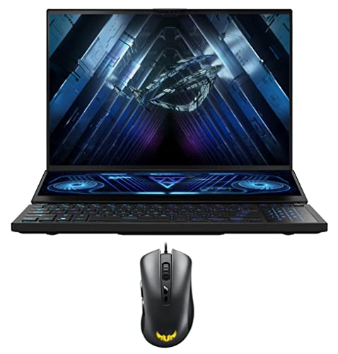 ASUS ROG Zephyrus Duo 16 GX650 GX Gaming & Entertainment Laptop (AMD Ryzen 9 7945HX 16-Core, 64GB DDR5 4800MHz RAM, 2x1TB PCIe SSD RAID 1 (1TB), GeForce RTX 4080, Win 11 Pro) with TUF Gaming M3