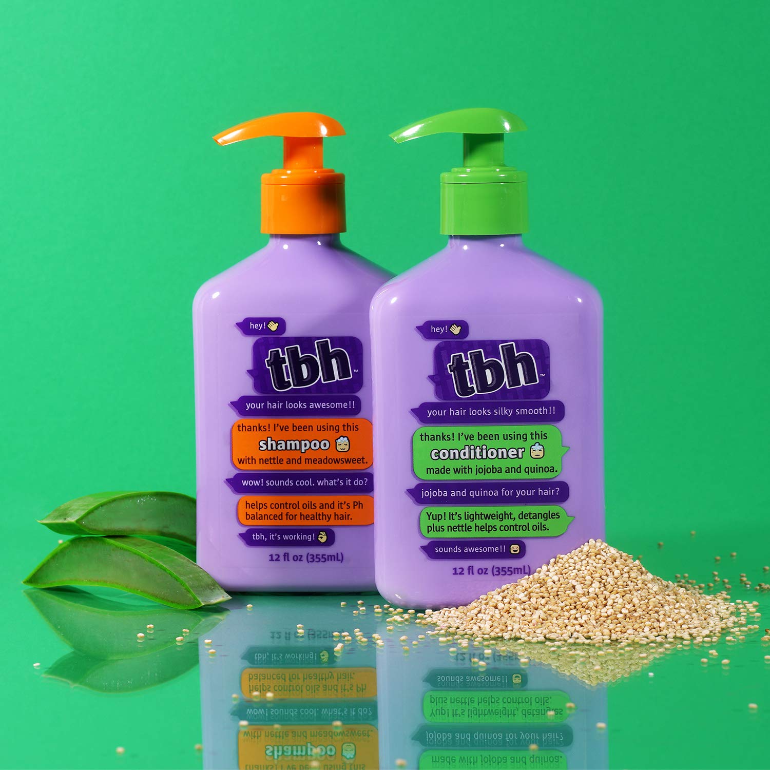 TBH Teen and Kids Shampoo for Oily Hair, Sulfate and Paraben Free - 12 oz
