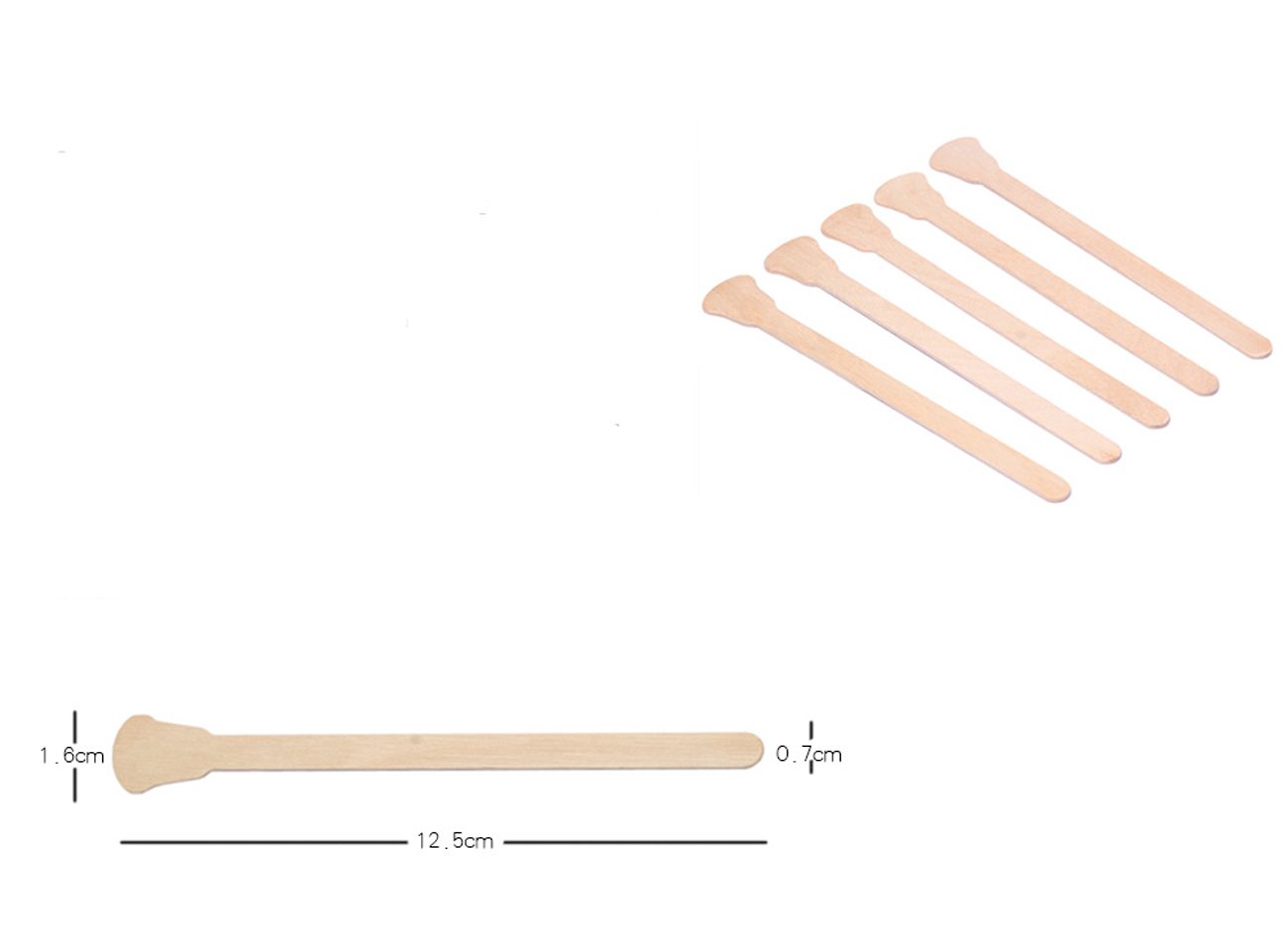 Fodattm 100PCS Wood Wax Applicator Sticks Spatulas for Eyebrow Nose Hair Removal Ice Cream and Mask Sticks Applicator